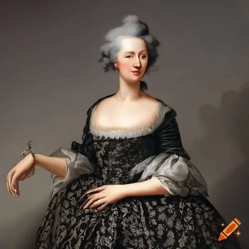 Full body portrait of a womanin a black dress 1720 on Craiyon