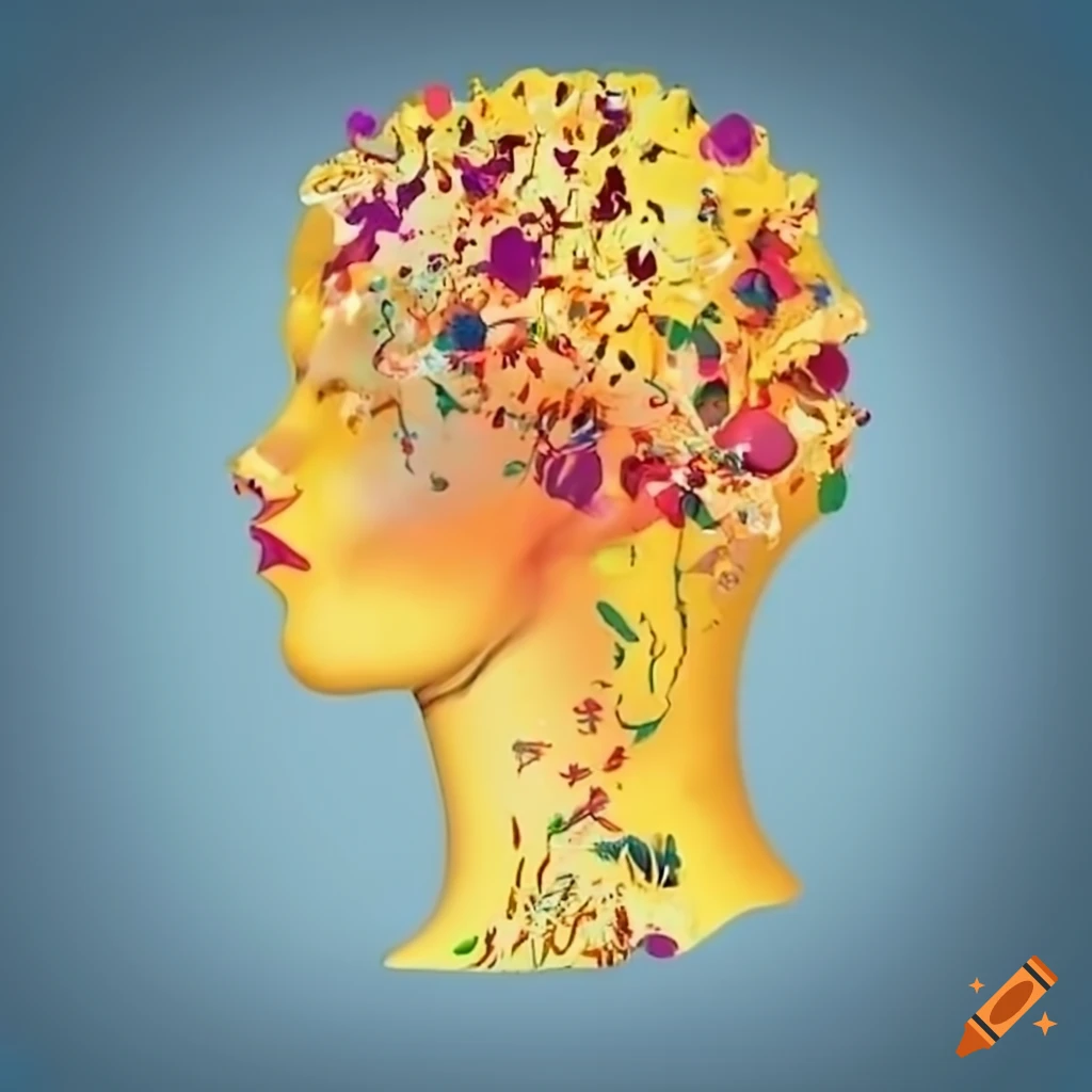 Symbolic representation of mental health awareness on Craiyon