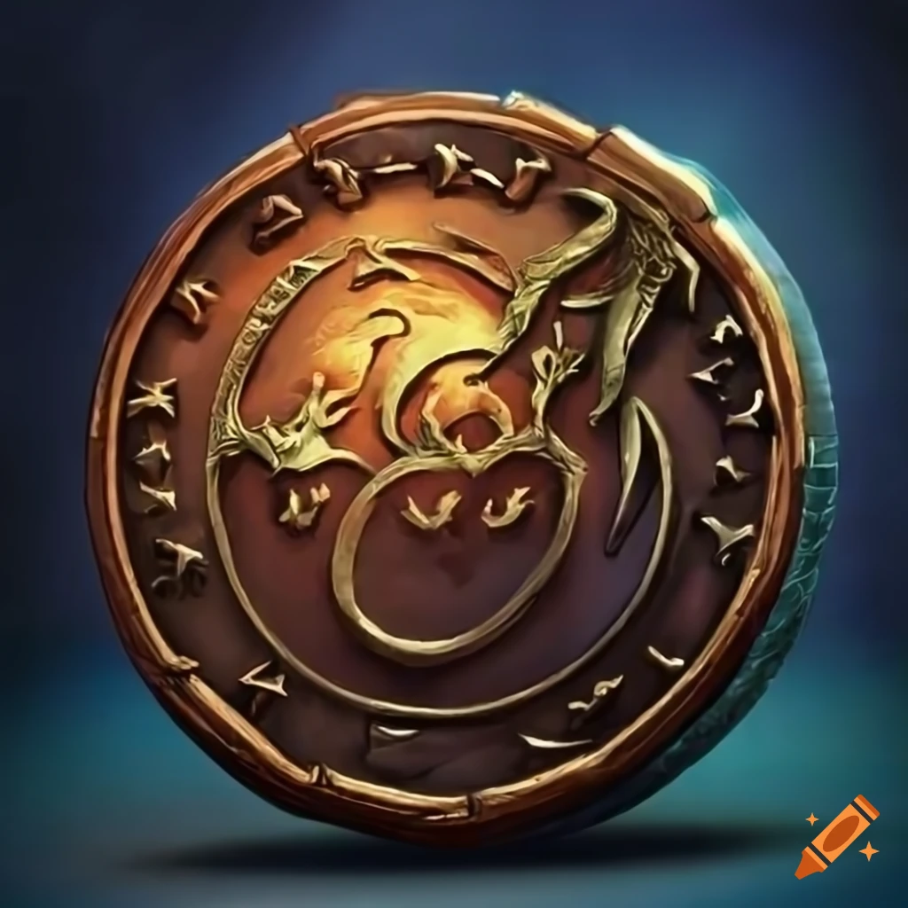 A fantasy coins for game on Craiyon