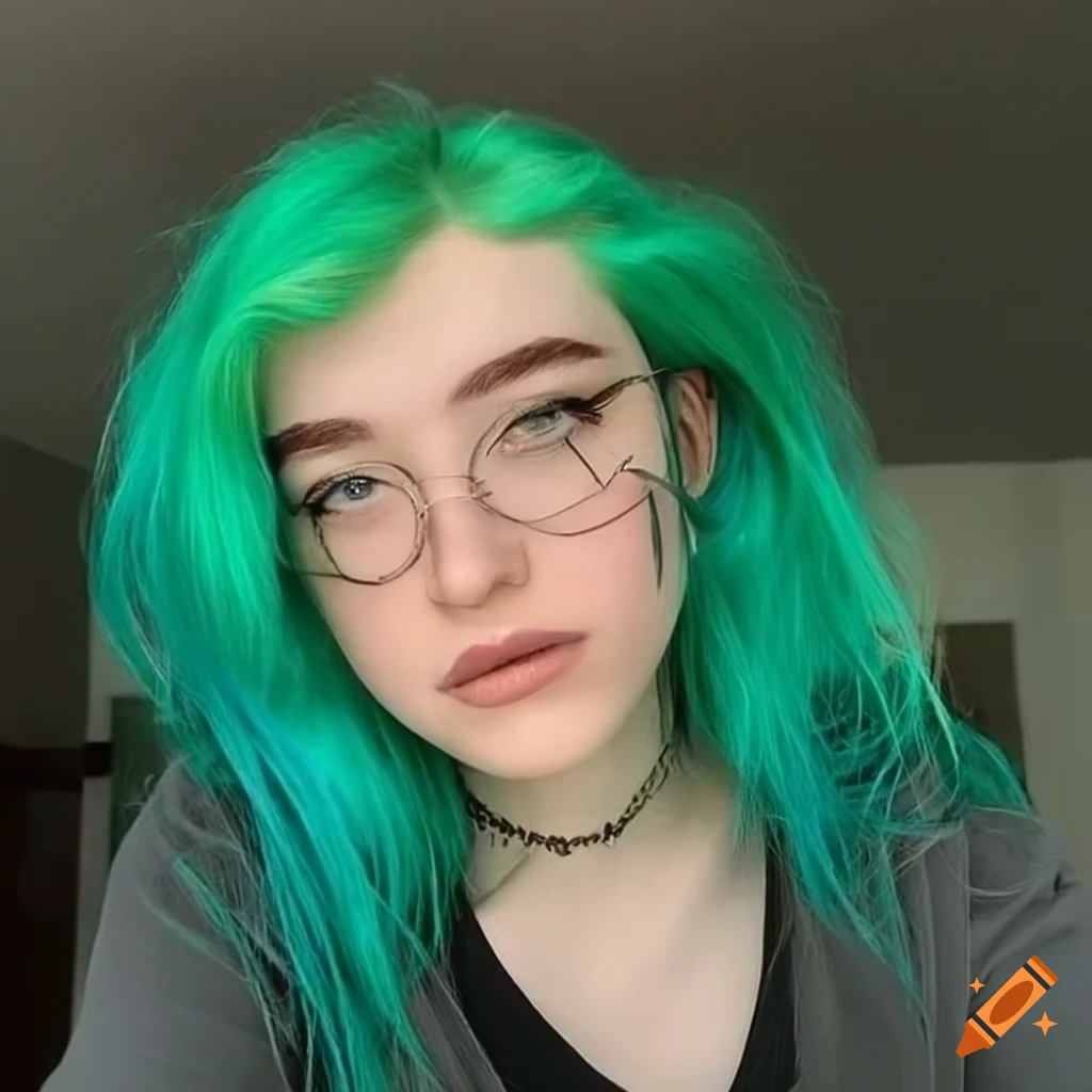 Nonbinary green hair