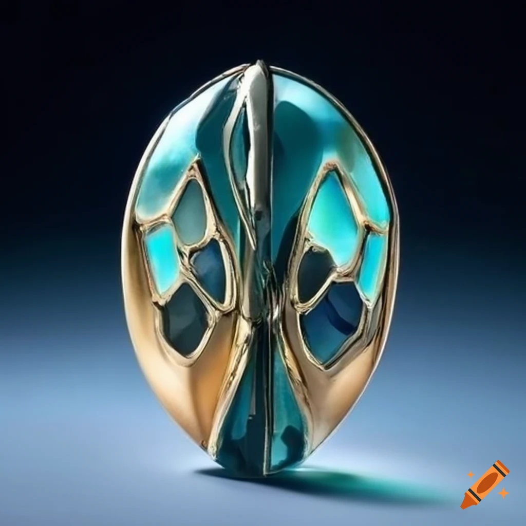 Platinum and gold sci-fi, futuristic, architectural, and organic shaped ...
