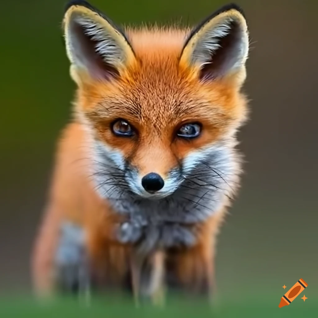 Angry baby fox