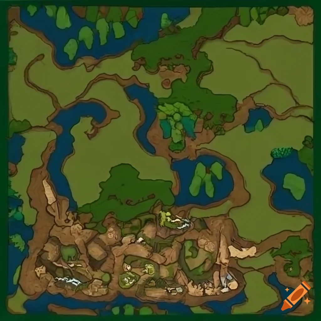 Map for rôle games in jungle