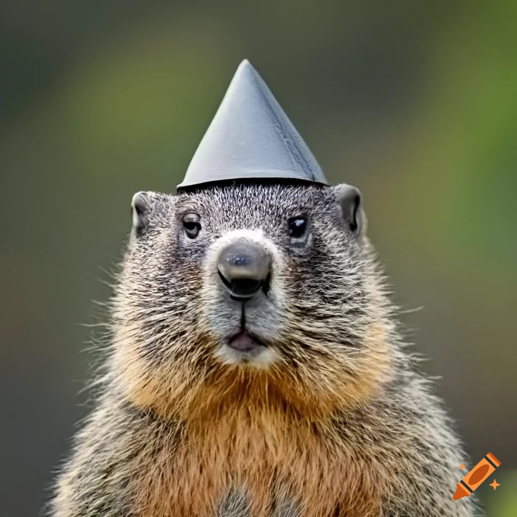 Sad marmot with tinfoil hat on Craiyon