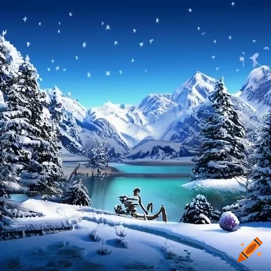 Highly detailed high-definition winterland intricate digital art anti ...