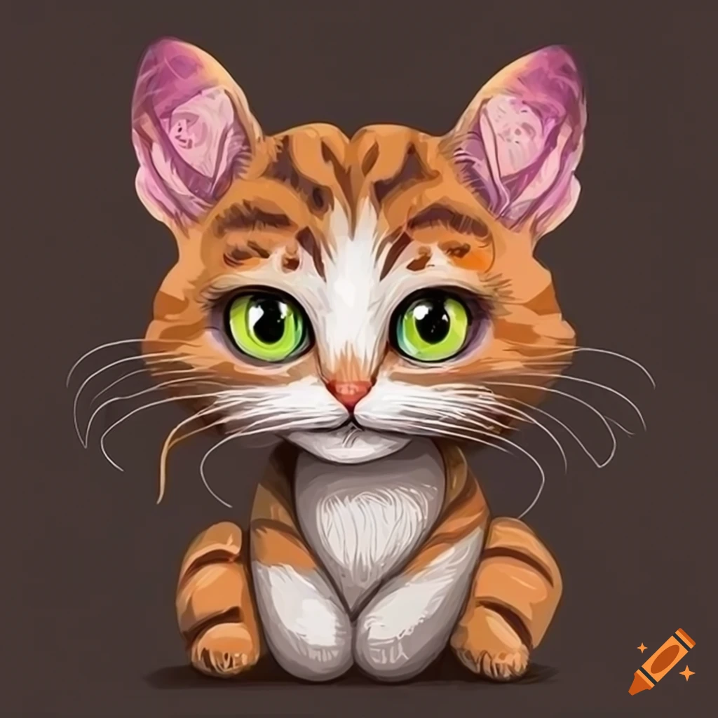 Realistic cartoon cat on Craiyon