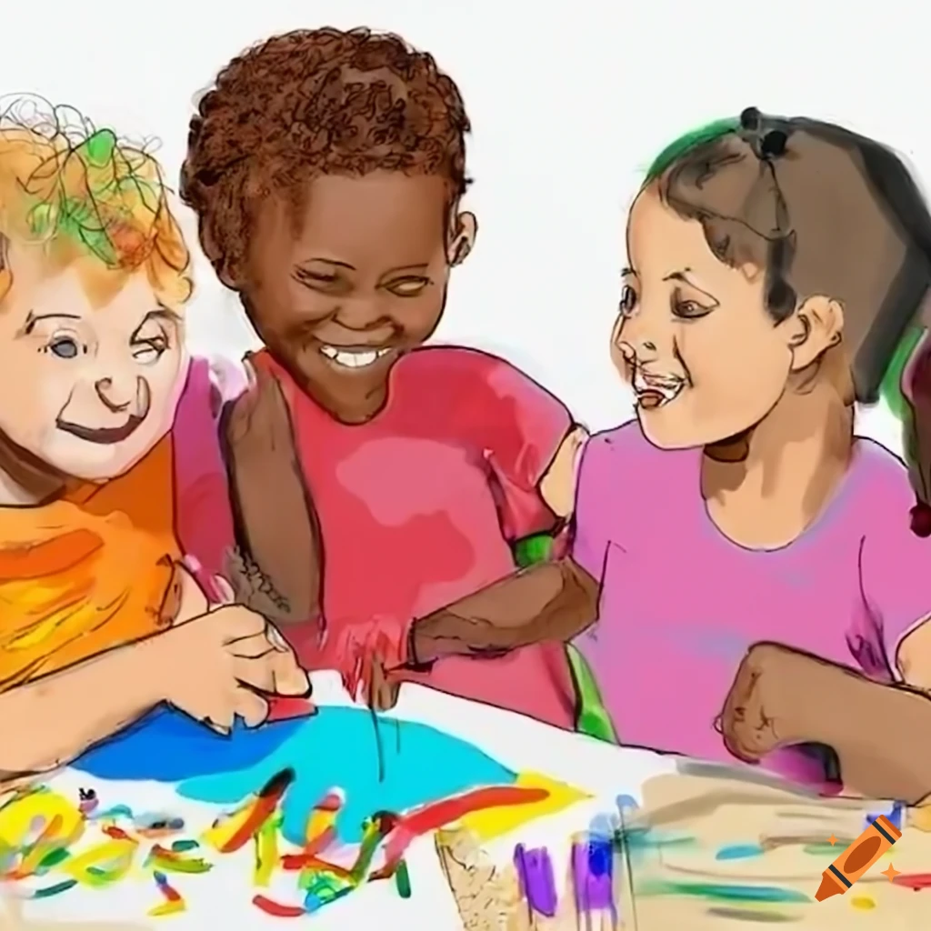 Diverse Children Playing Together