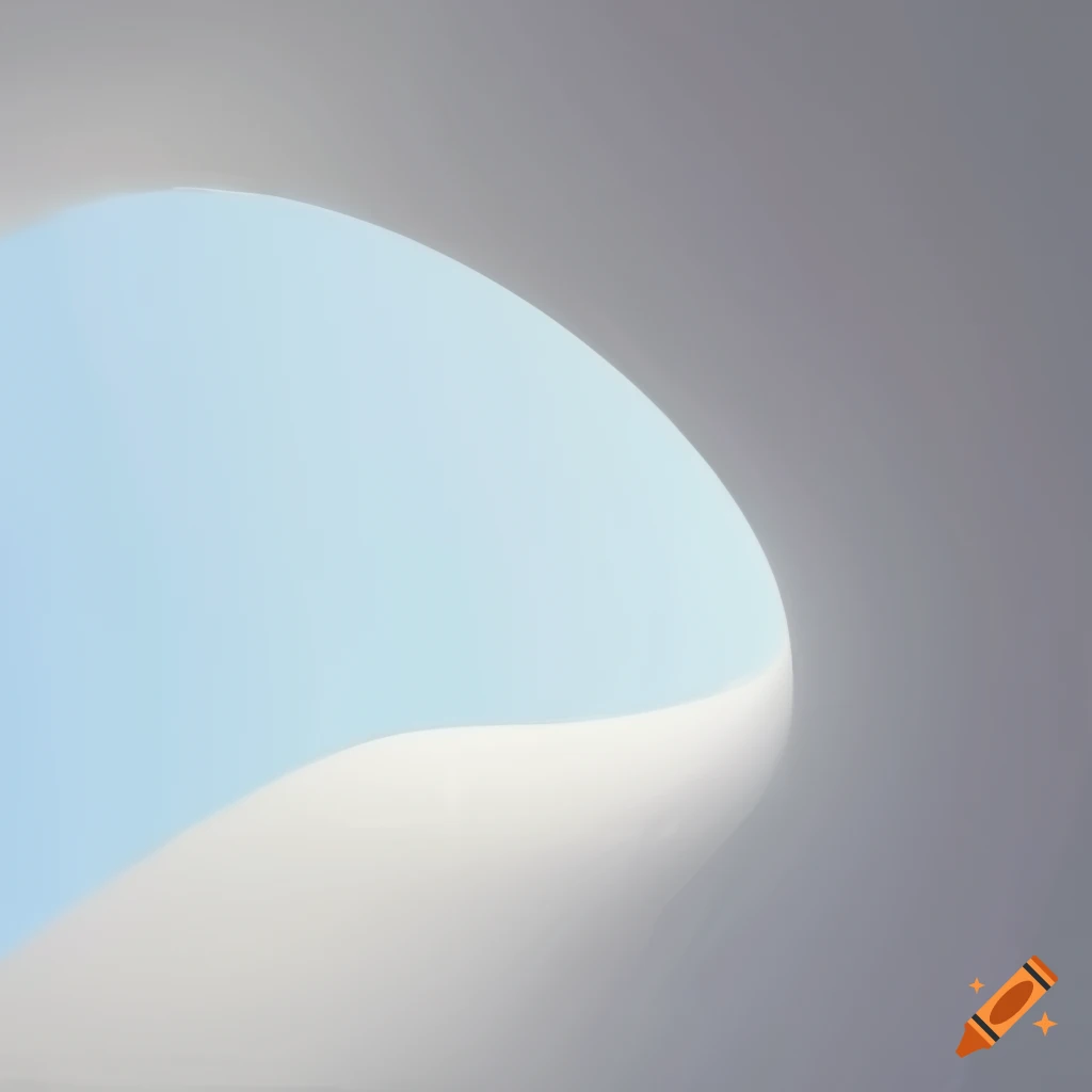 Abstract white architecture with smooth curves. view to the corner