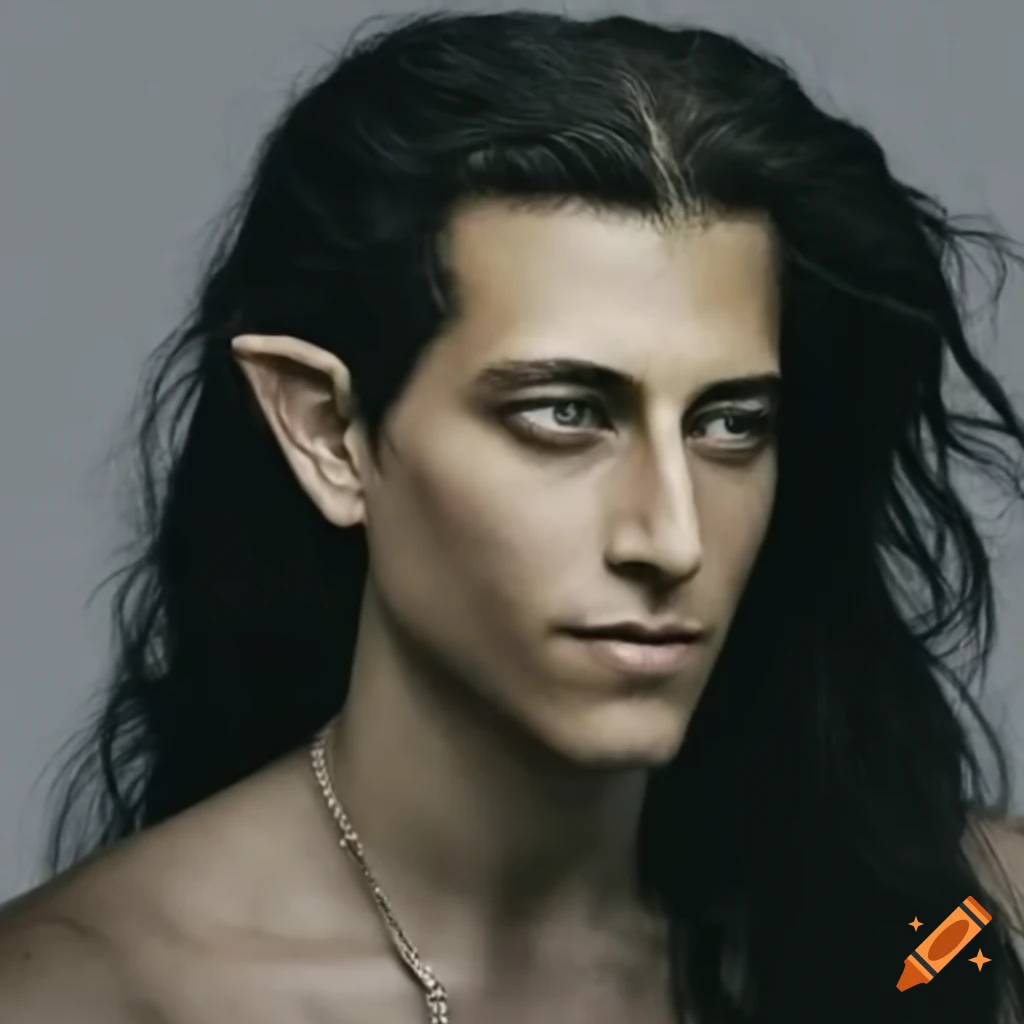 Rob raco as a heroic elf in the silmarillion, long hair