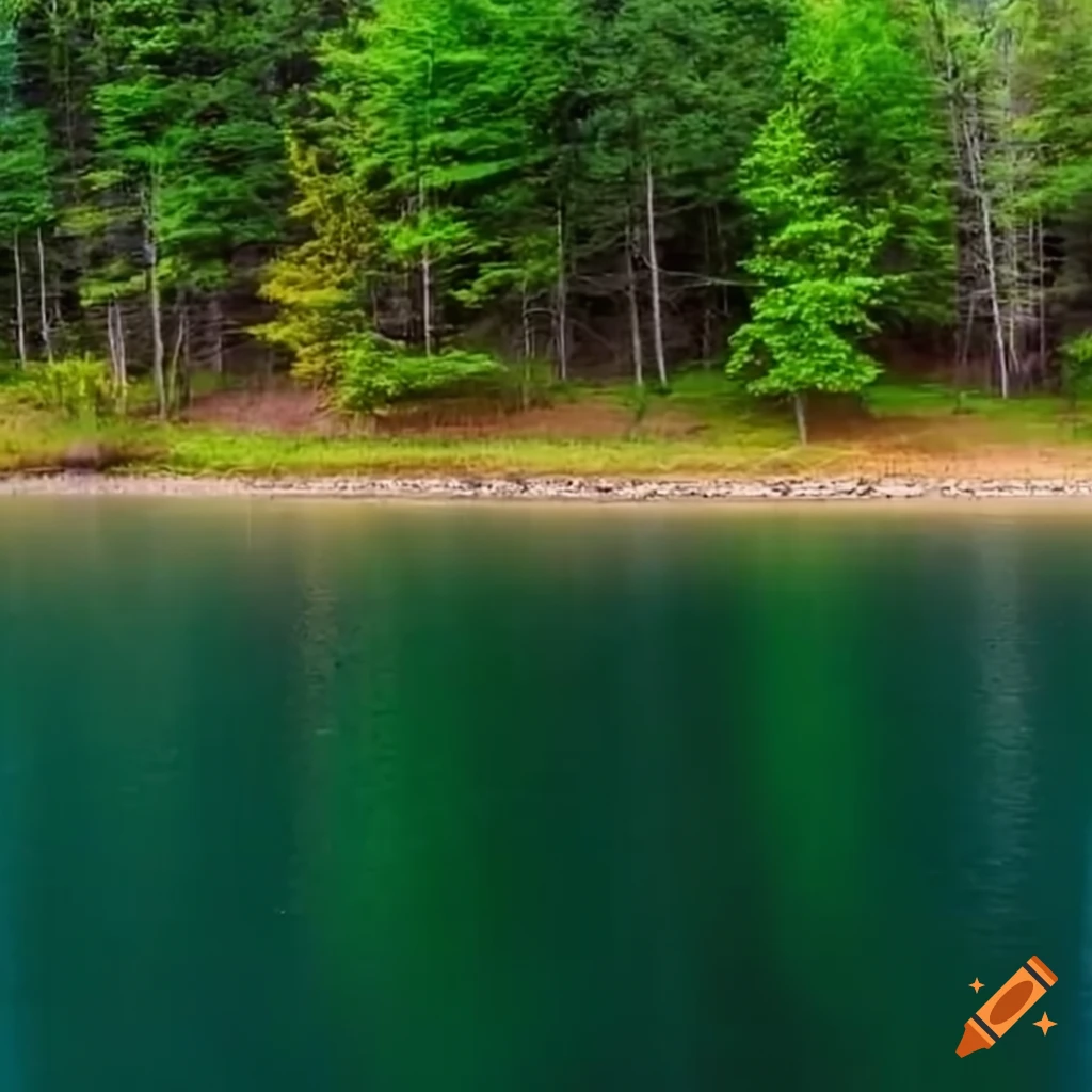 Landscape view of a scenic lake in wisconsin on Craiyon