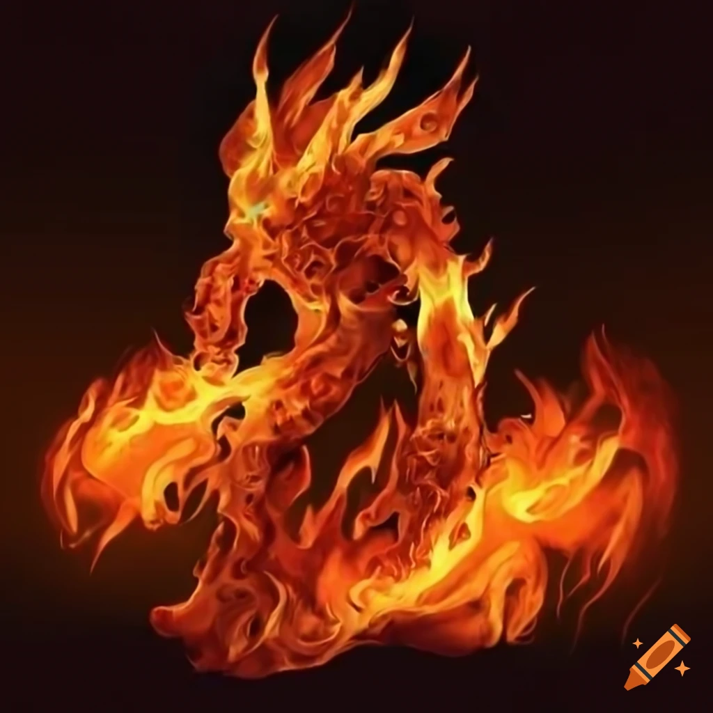 Fire elemental on Craiyon