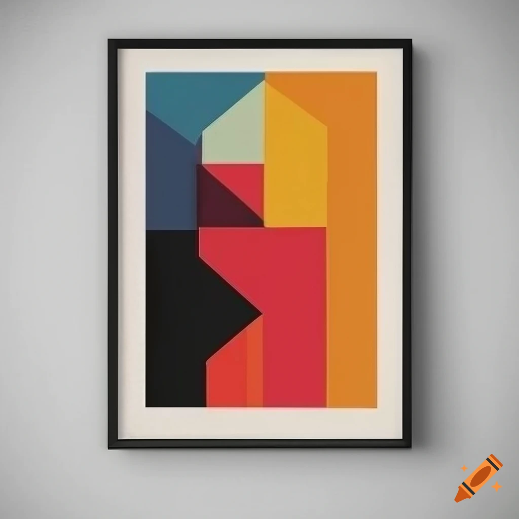 Bauhaus geometric art poster