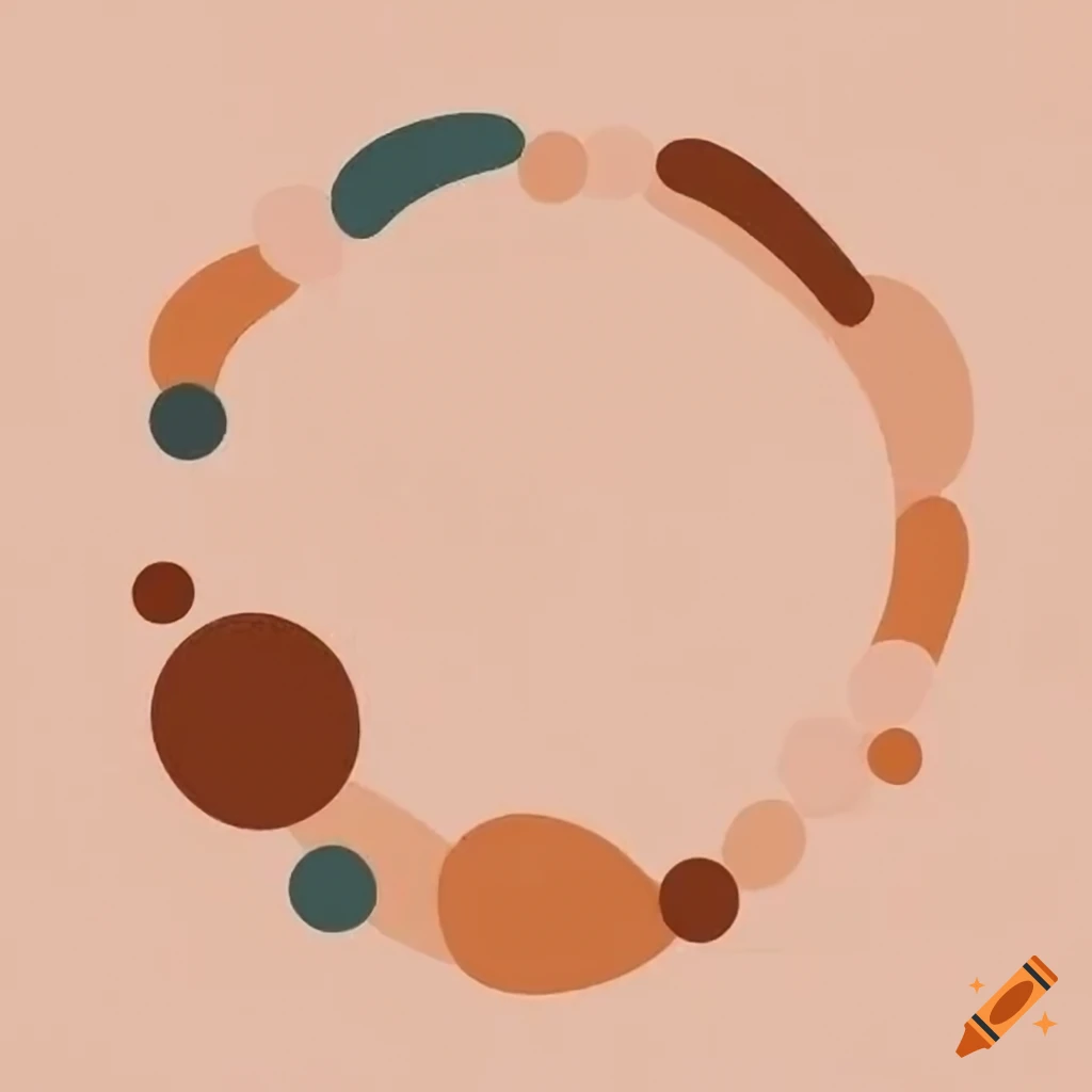 Boho circle with shapes on Craiyon
