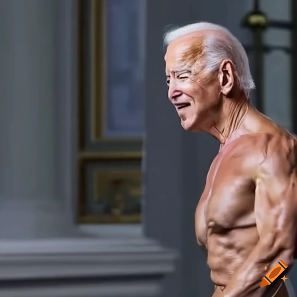 Joe biden flexing his muscles on Craiyon