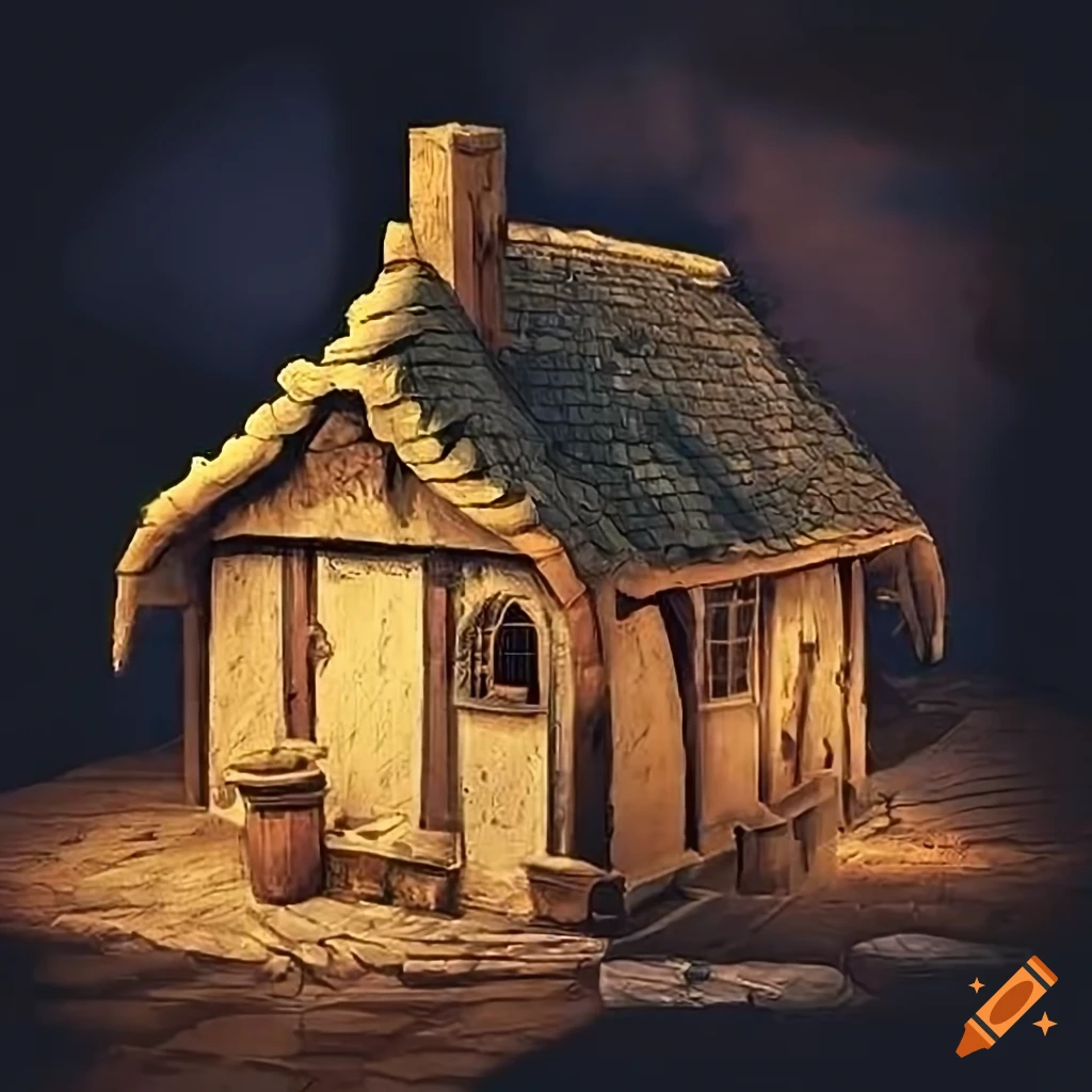 Medieval cottage on Craiyon