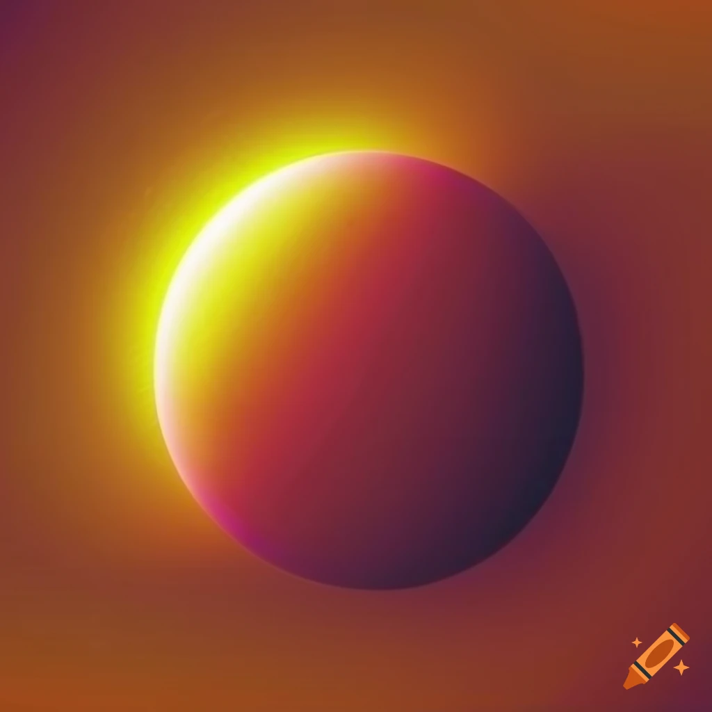 Abstract orange and yellow background with eclipse-like shape