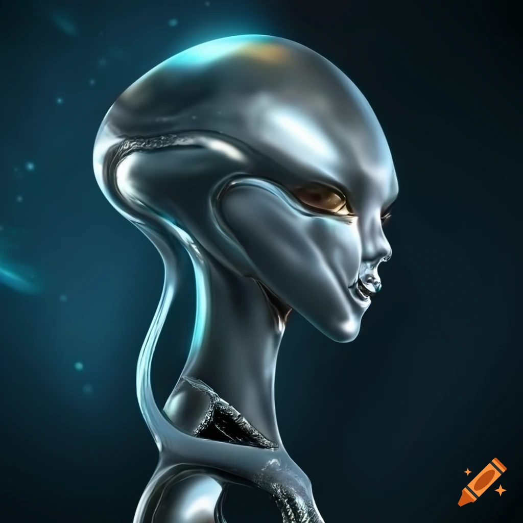 Platinum and gold futuristic, alien like, fantasy, and structural ...