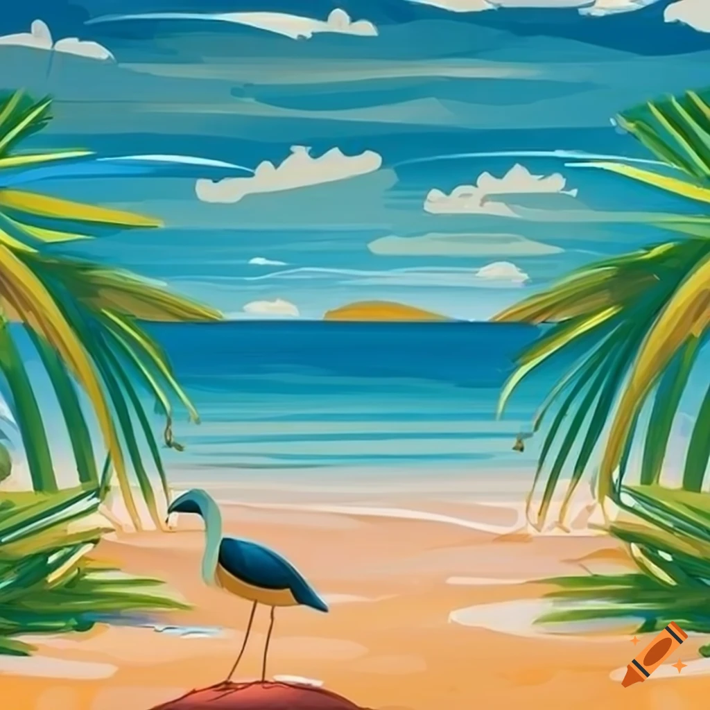 How To Draw A Beach Scene