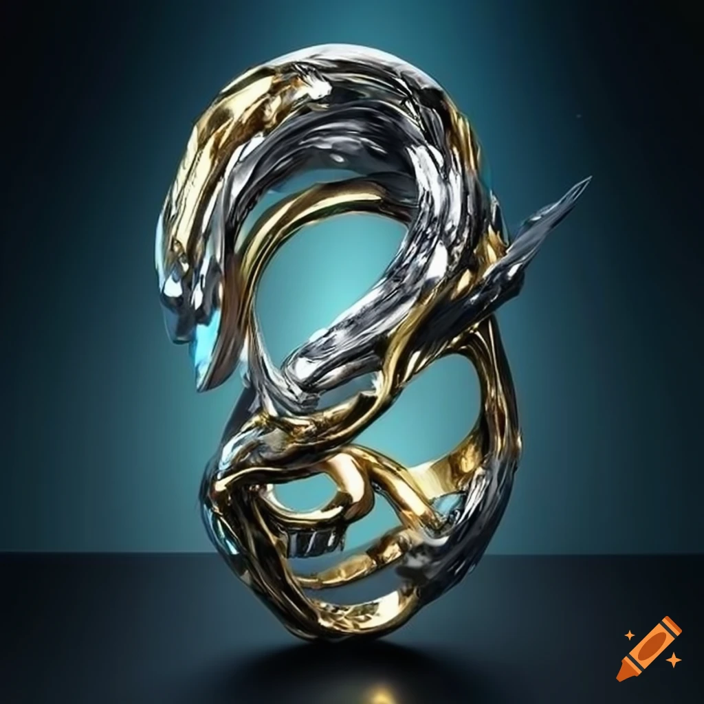 Platinum and gold futuristic, alien like, fantasy, and structural ...