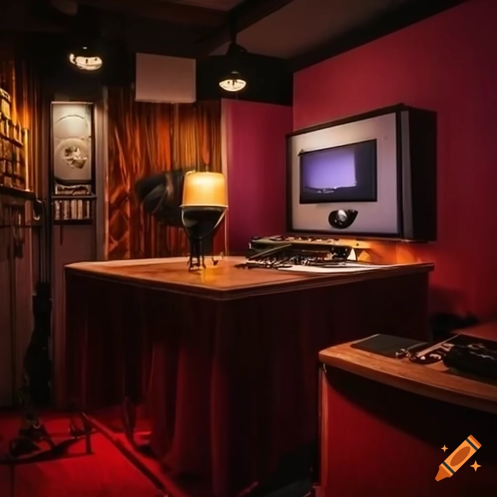 A cocktail bar inspired by music recording studios