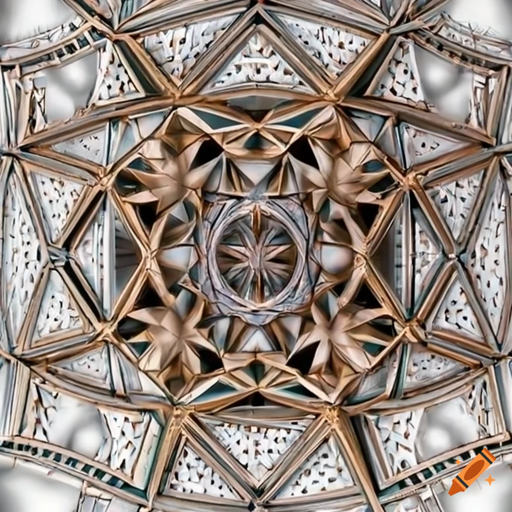 A beautiful 3d geometric sculpture with intricate symmetries on Craiyon