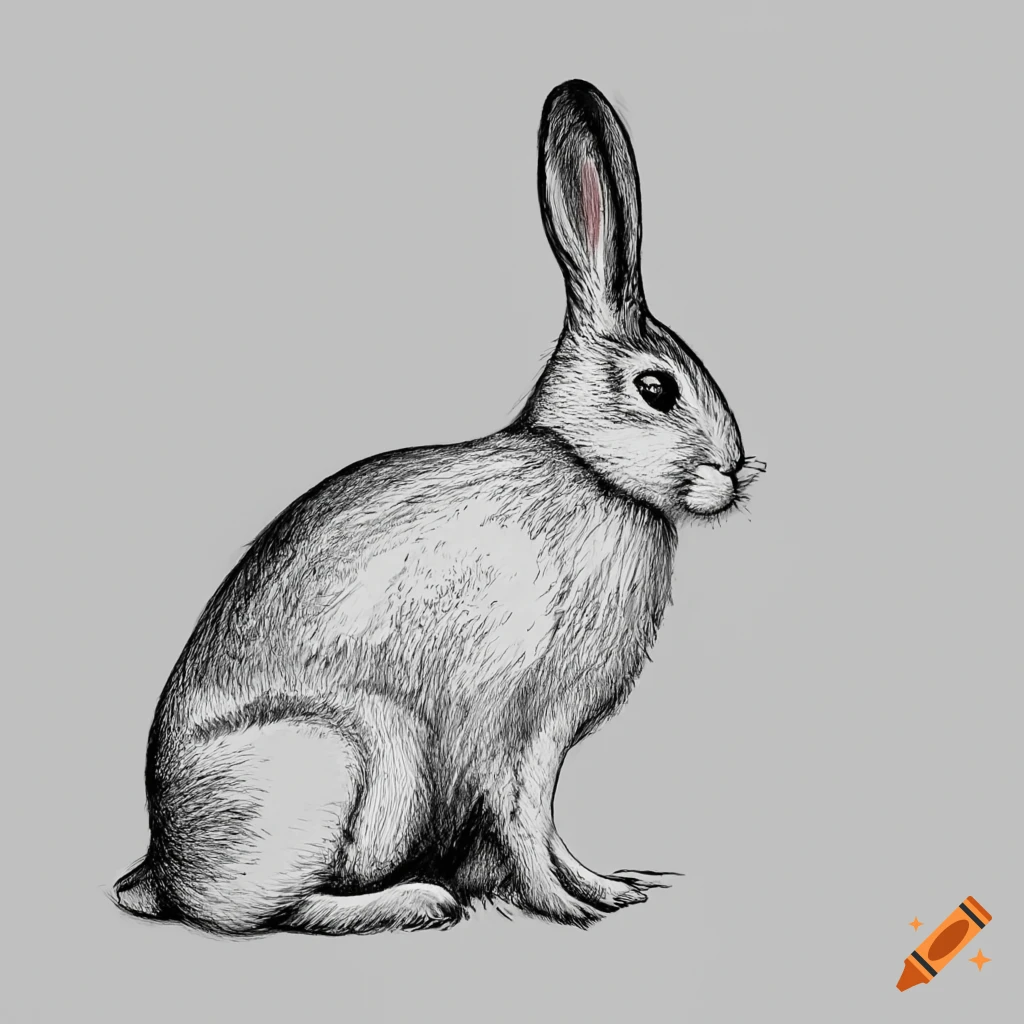 Jumping Rabbit Drawing