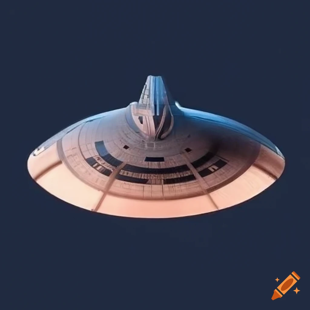 Star trek starfleet starship flying saucer on Craiyon