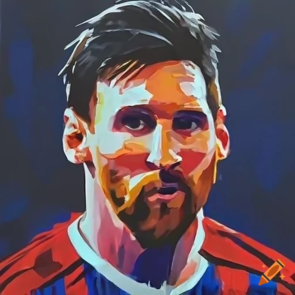 Messi painting and browser german school