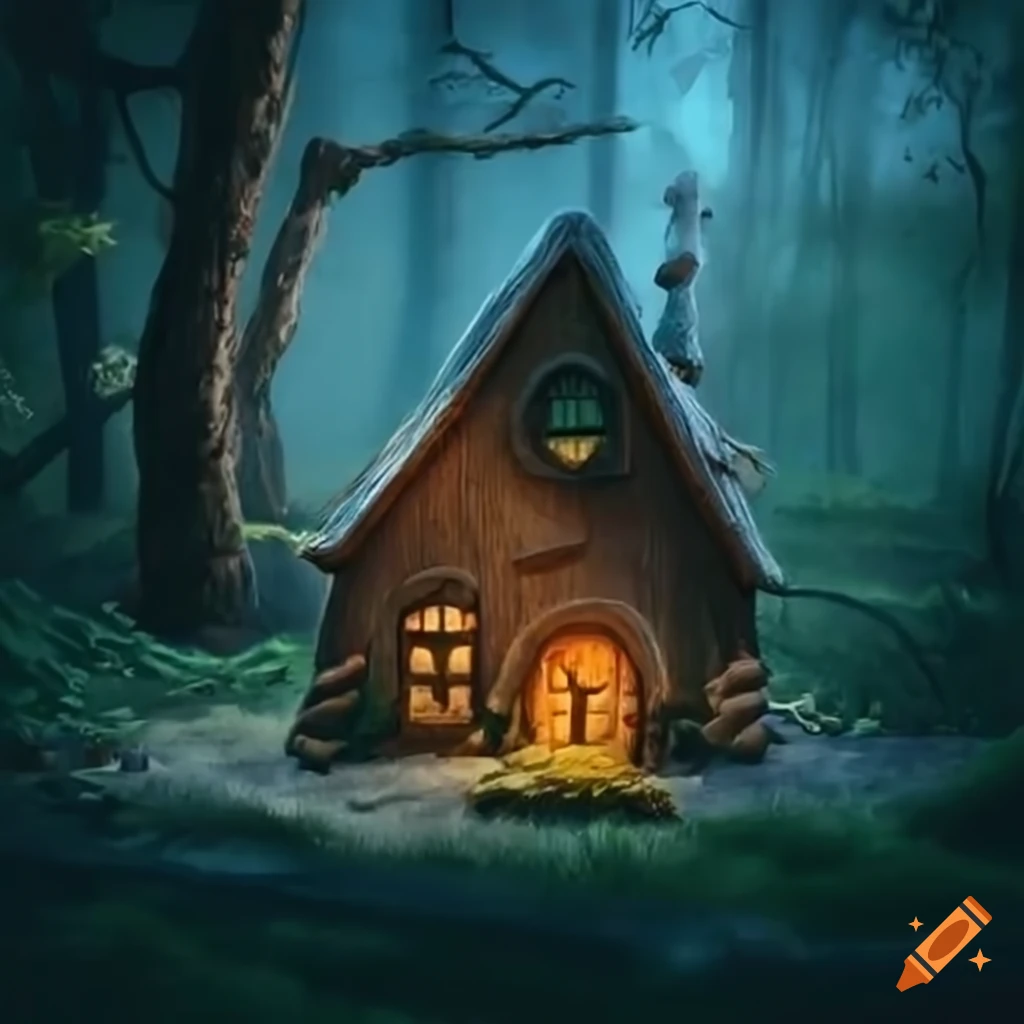 Woods gnome house on Craiyon