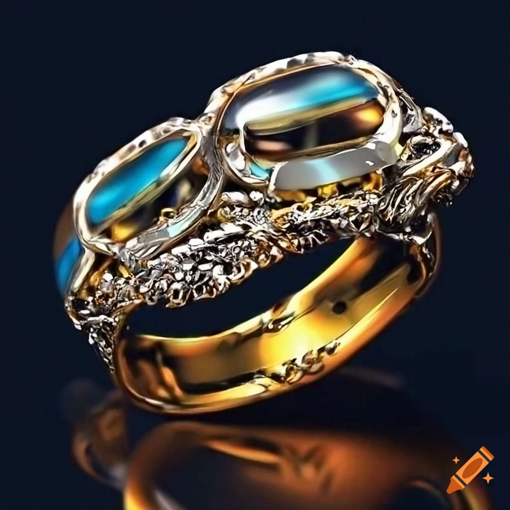 Platinum and gold futuristic, alien like, fantasy, and structural ...
