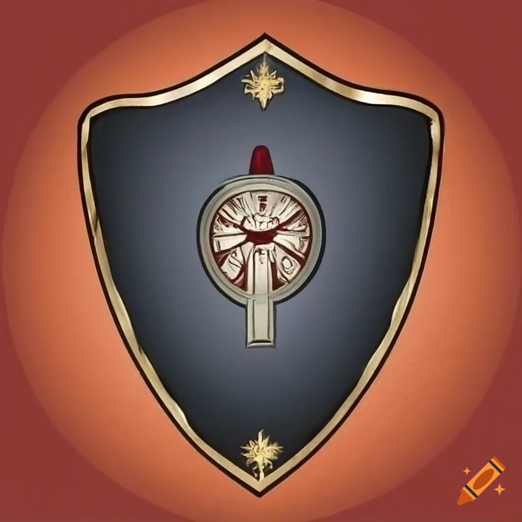 Herald shield with bill head