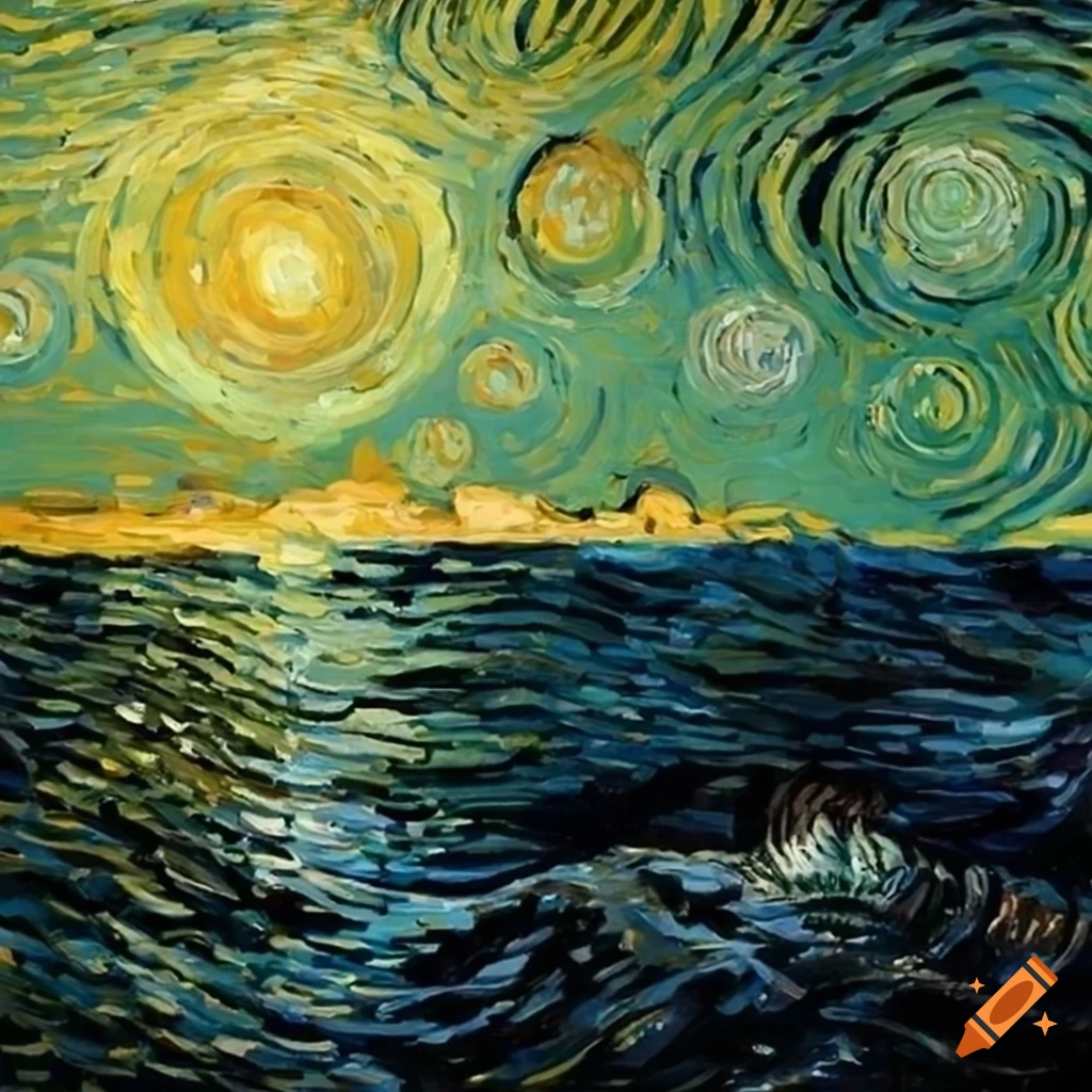 Ocean van gogh on Craiyon