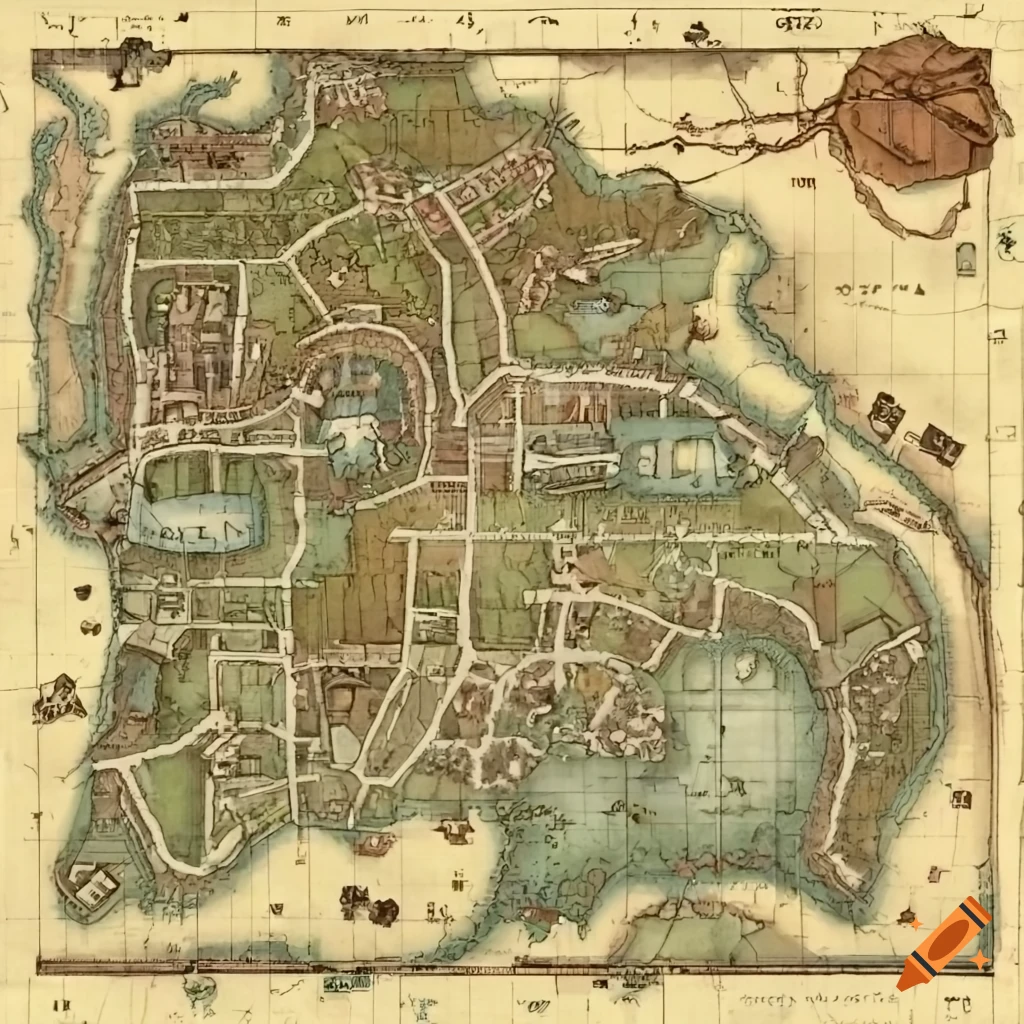 Fictional Town Map
