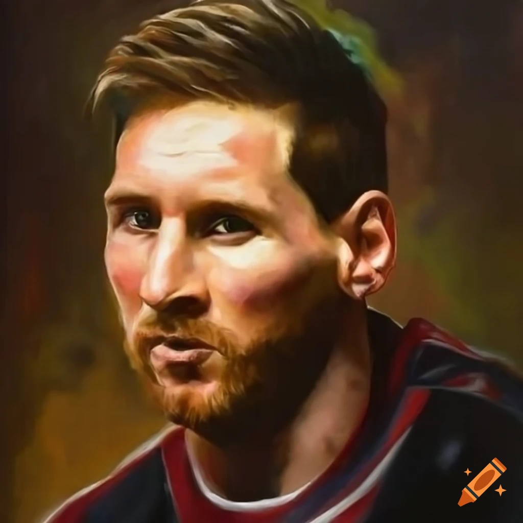 Messi painting rosa bonheur on Craiyon