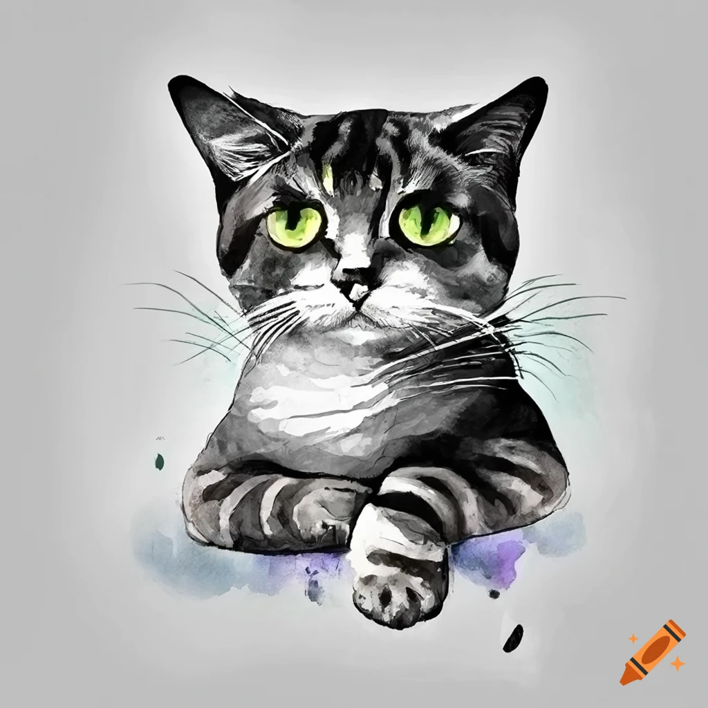 Realistic Cartoon Wild Cat