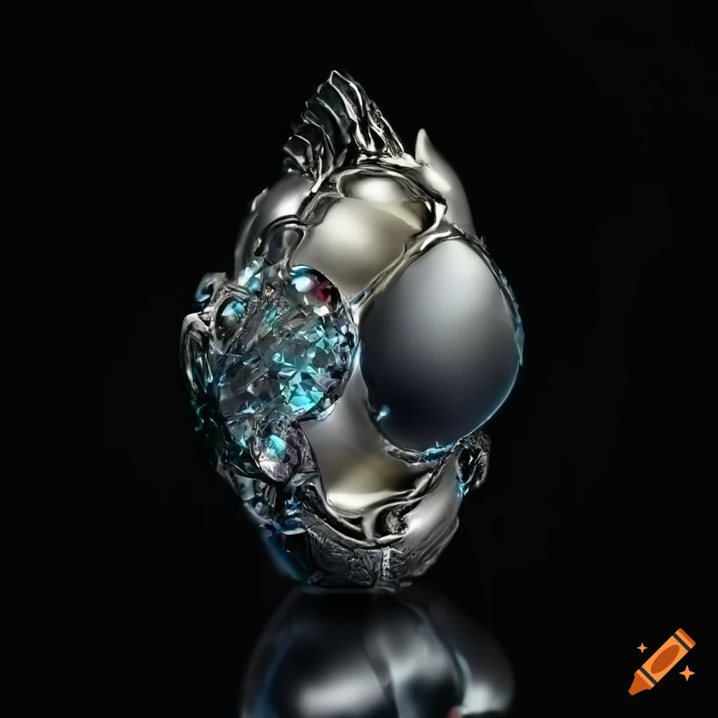 Platinum and gold futuristic, alien like, fantasy, and structural ...