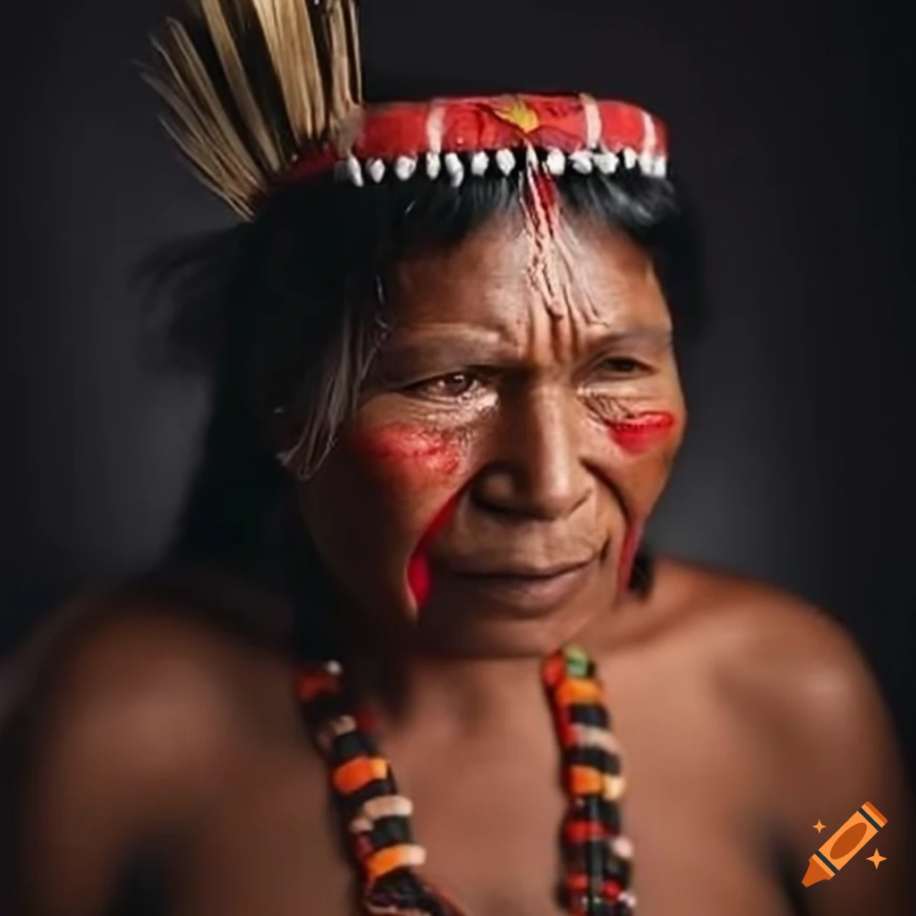 Crea una imagen de un indígena piaroa on Craiyon