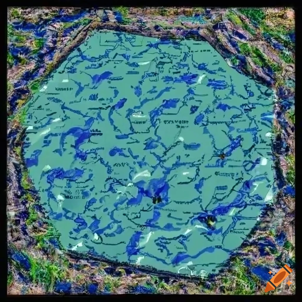 A highly detailed map of an interdimensional landscape