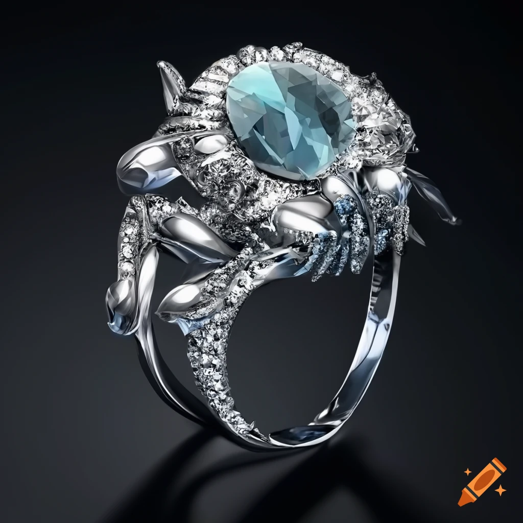 Platinum and gold futuristic, alien like, fantasy, and structural ...