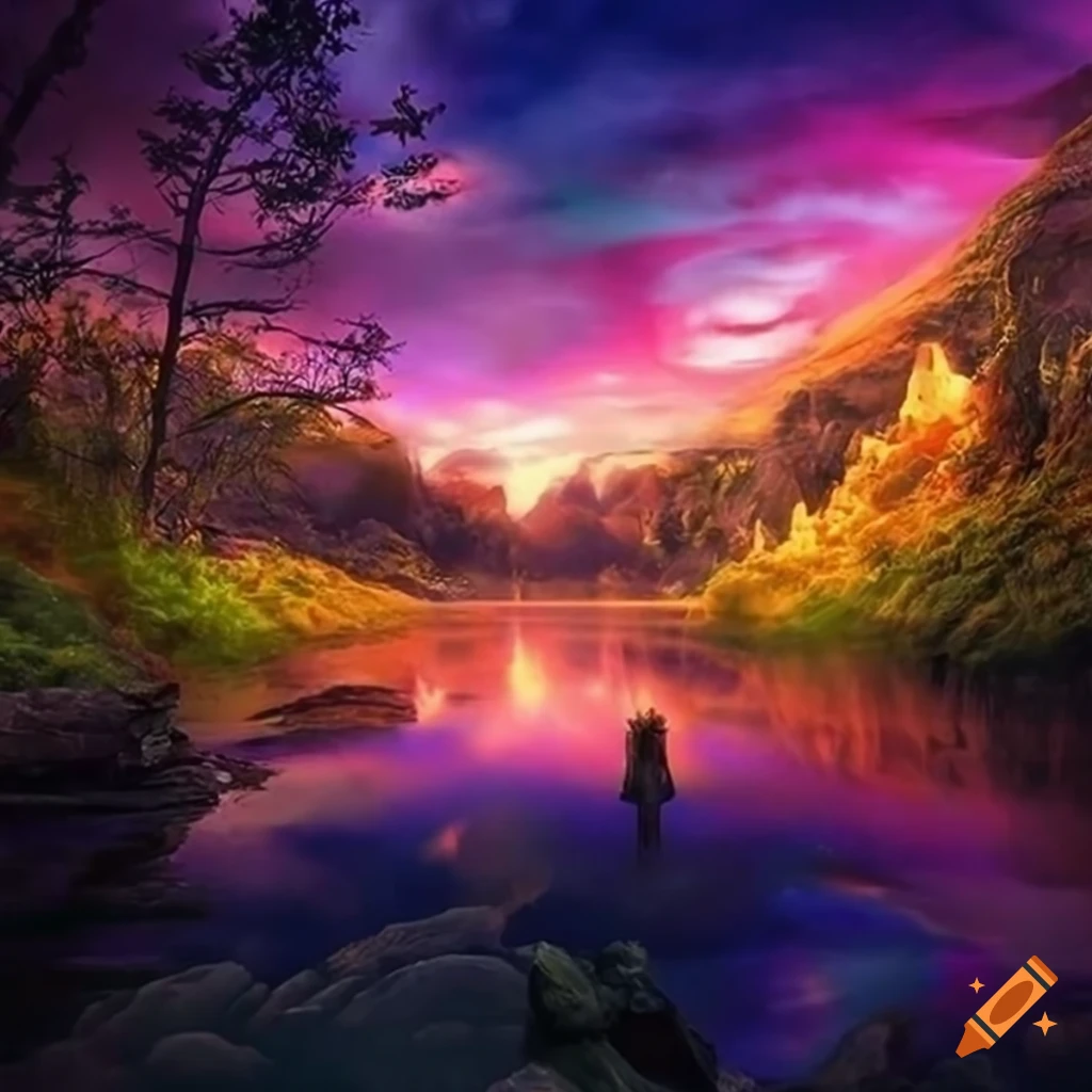 Vivid heavenly landscape of a time long lost in high definition perfect ...