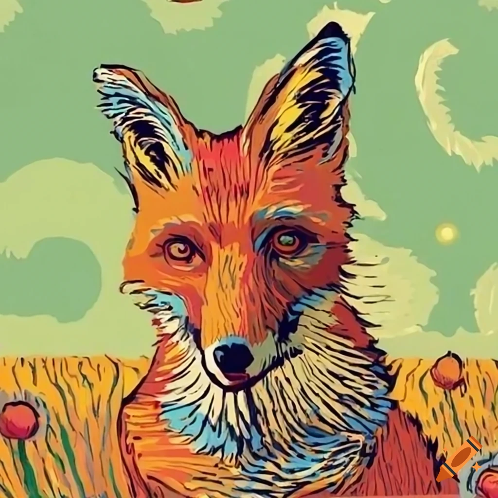 Vincent van gogh fox in a field