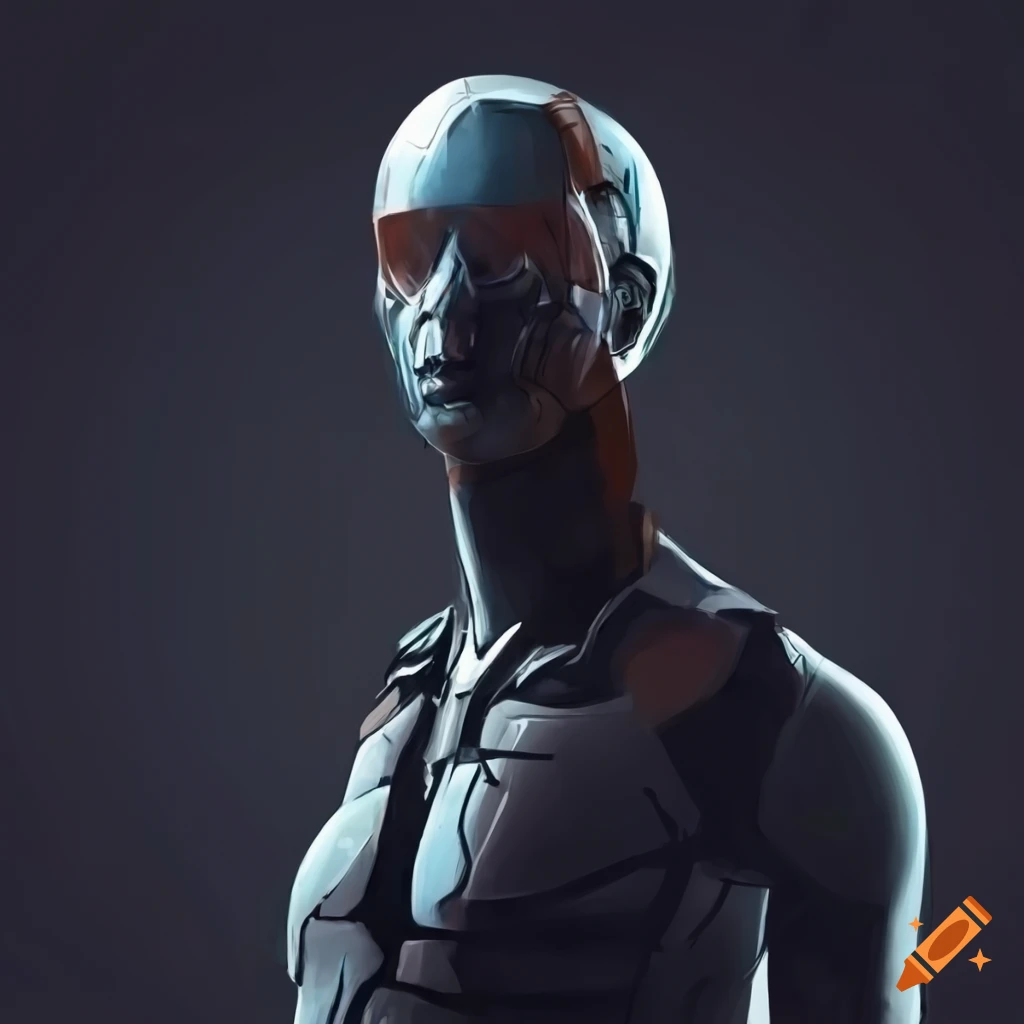 Concept art of man in a futuristic jumpsuit on Craiyon