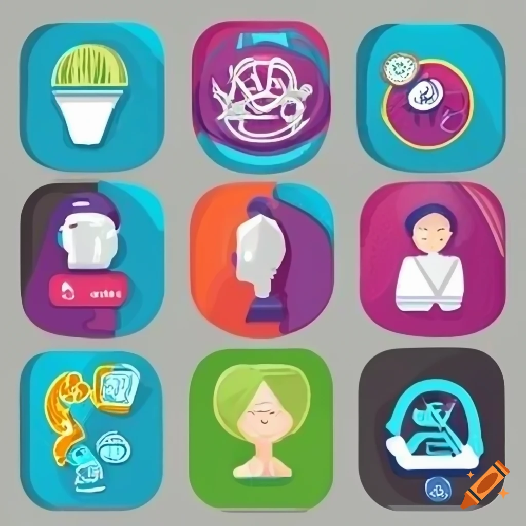Beautiful icons for intellect mobile application