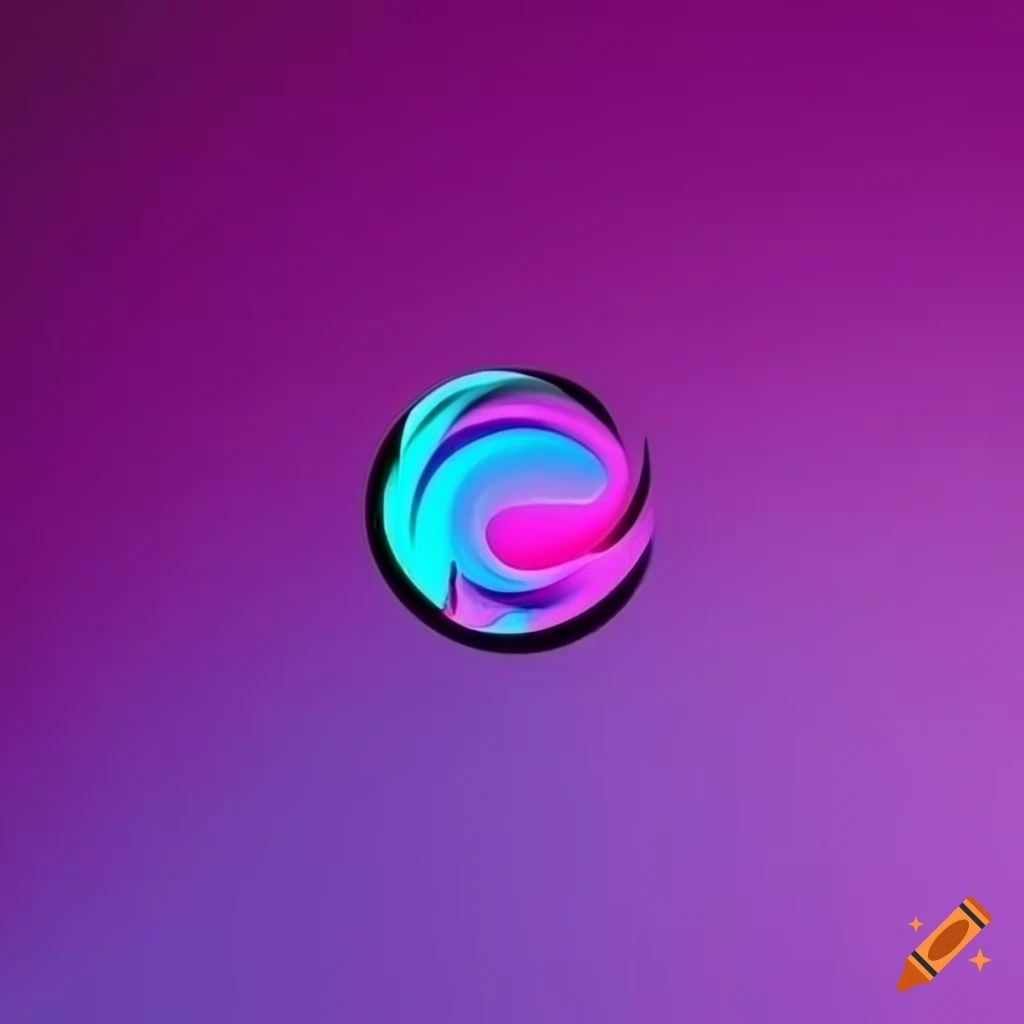 Pink blue purple black logo on Craiyon