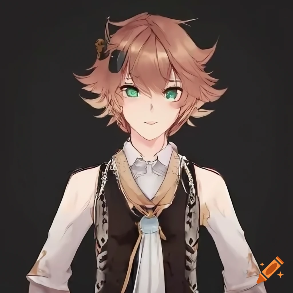 Vtuber boy with diferents hair styles on Craiyon