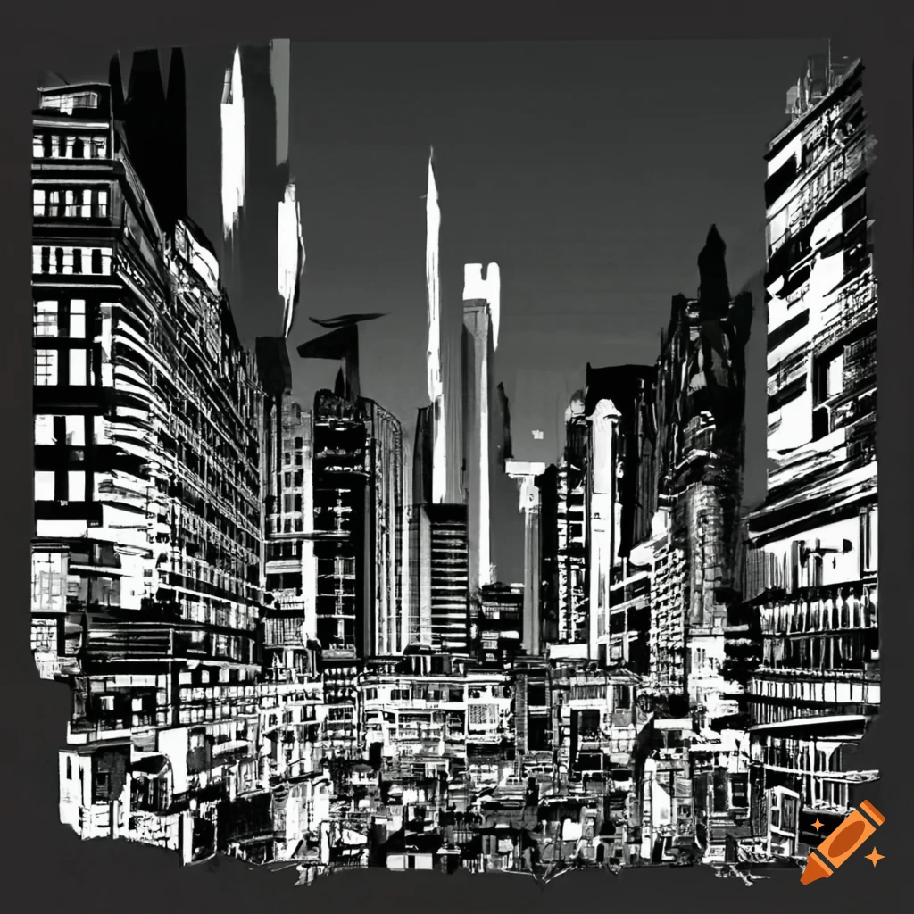 Dynamic city on Craiyon