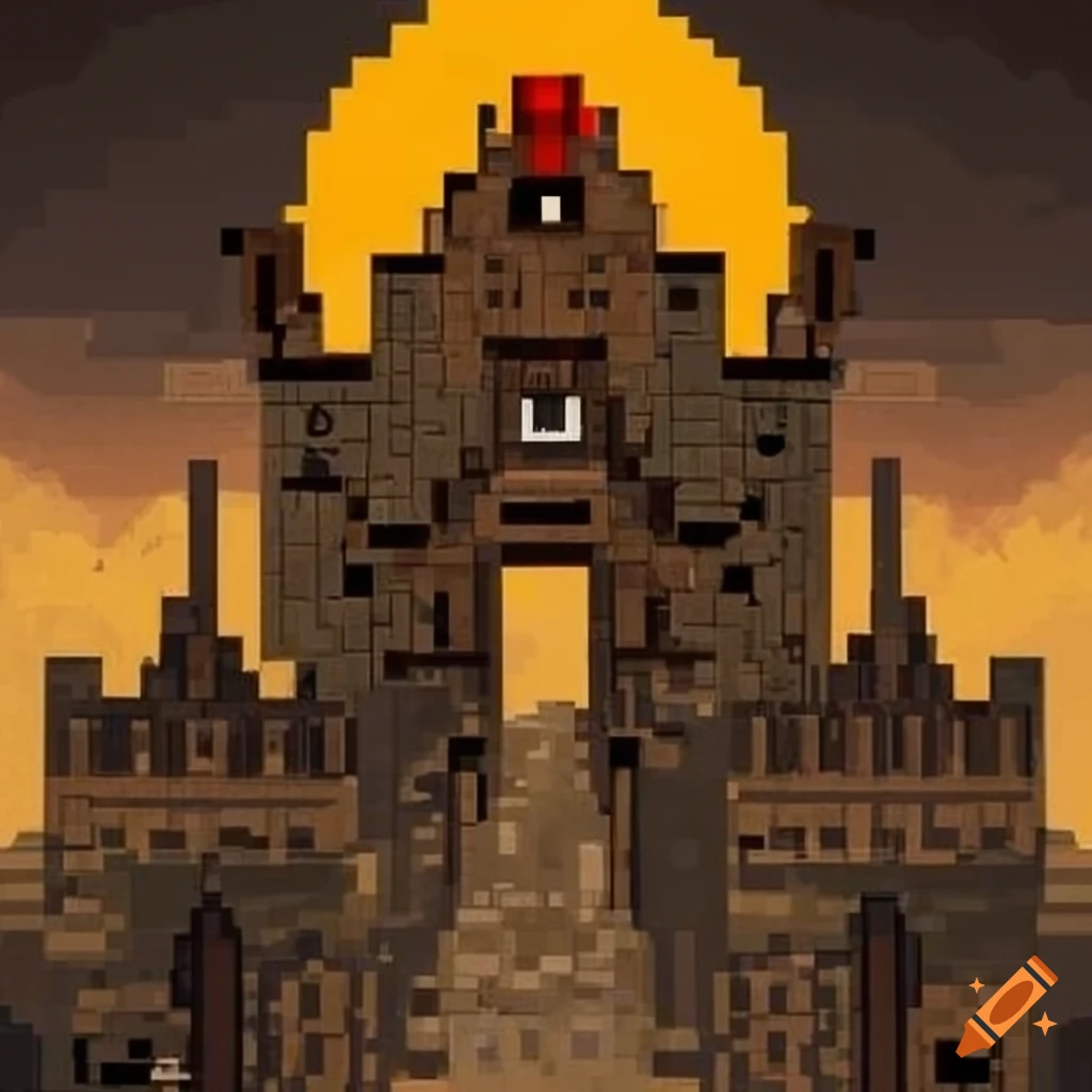 8 bit medieval game poster