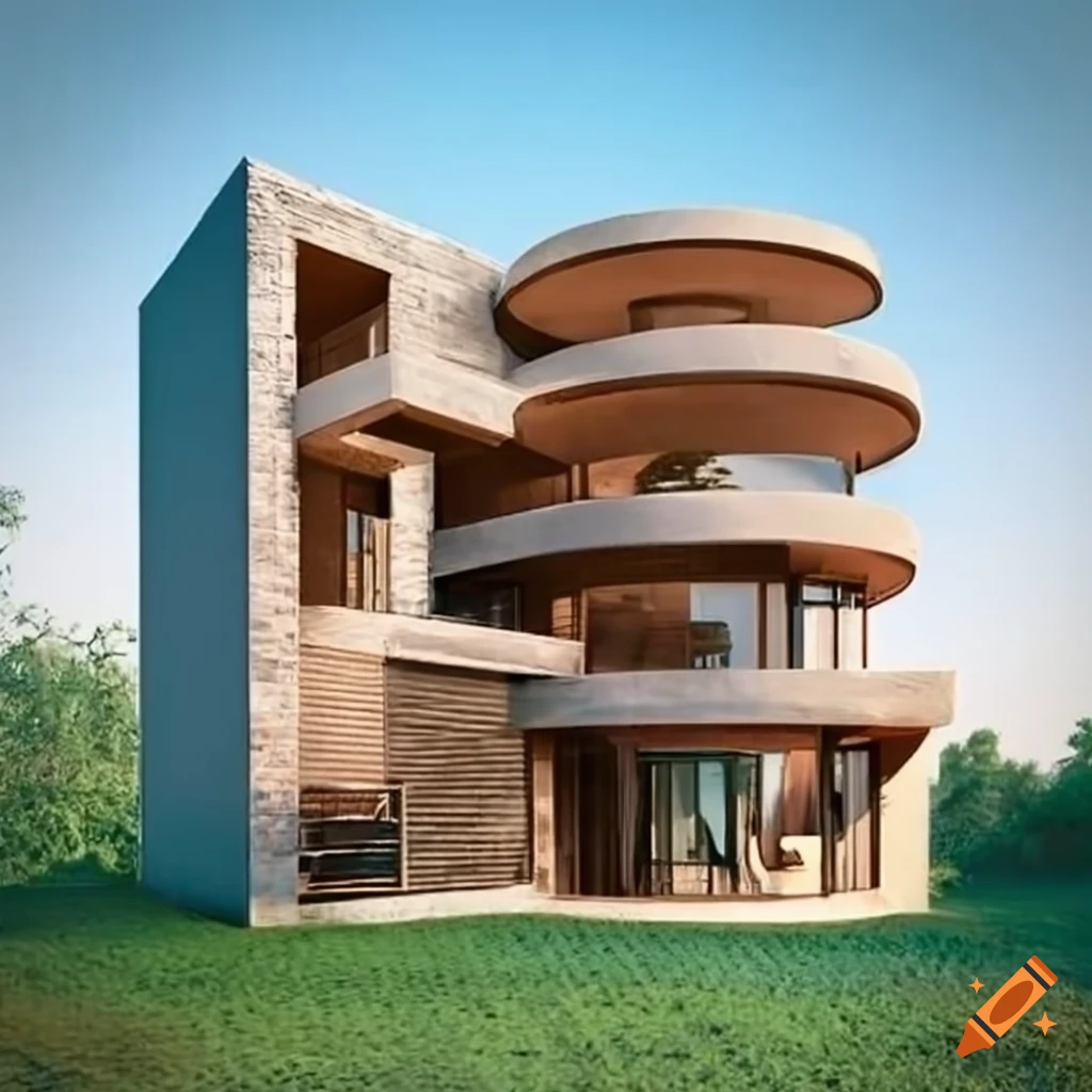 2-storey building on a beautiful stone-faced villa pilot on Craiyon