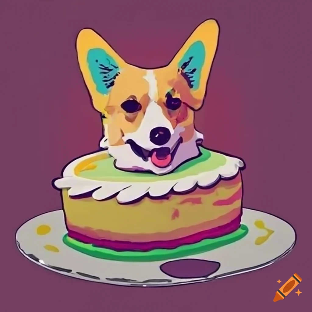 Corgi Dog Cake