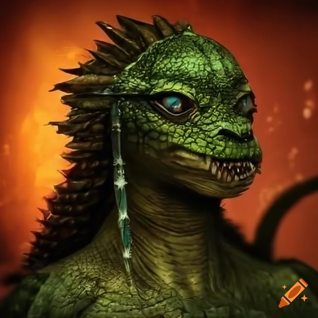 Humanoid tribal reptile close up, fantasy, high definition, ultra ...